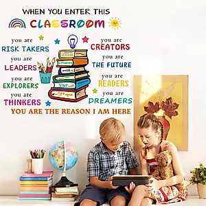 You Entry This Classroom Wall Art Sticker Peel and Stick Wall Decor Motivational Sticker Positive Saying Wall Decor for Nursery Kids Room Preschool Door Playroom Decor.