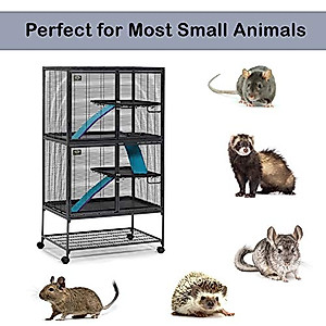 MidWest Homes for Pets Deluxe Critter Nation Double Unit Small Animal Cage (Model 162)