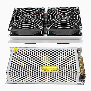 Tgoon 2‑Core Semiconductor Cooler, No Need for Refrigerant Semiconductor Refrigeration Cooler Ambient Temperature Low Noise for Experiment Boards for Computers(US Plug 110V)