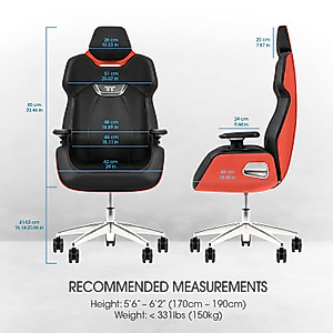 Thermaltake ARGENT E700 Real Leather Gaming Chair (Flaming Orange) Design by STUDIO F∙A∙PORSCHE, GGC-ARG-BRLFDL-01
