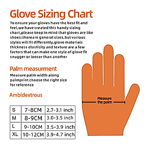 ANBOSON Rubber-Disposable 9mil Mechanix Nitrile-Gloves Heavy-Duty - Chemical-Resistant Diamond Texture, Mechanics, Automotive(Orange of 100,Small)