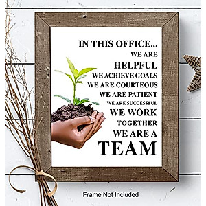 Office Wall Decor - Motivational Wall Art Quote - 8x10 Inspirational Wall Art Poster - Unique Gift for Boss, Managers, Team Leaders, Men Women - Unique 8x10 Room Decoration - UNFRAMED Picture Print