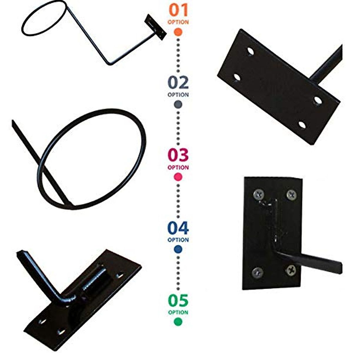 YOTHG Display Rack Storage Holder Wig Hook Hanger Multifuctional Wall Mount Hat Black Durable Ball Screws Thickened Base(Black)