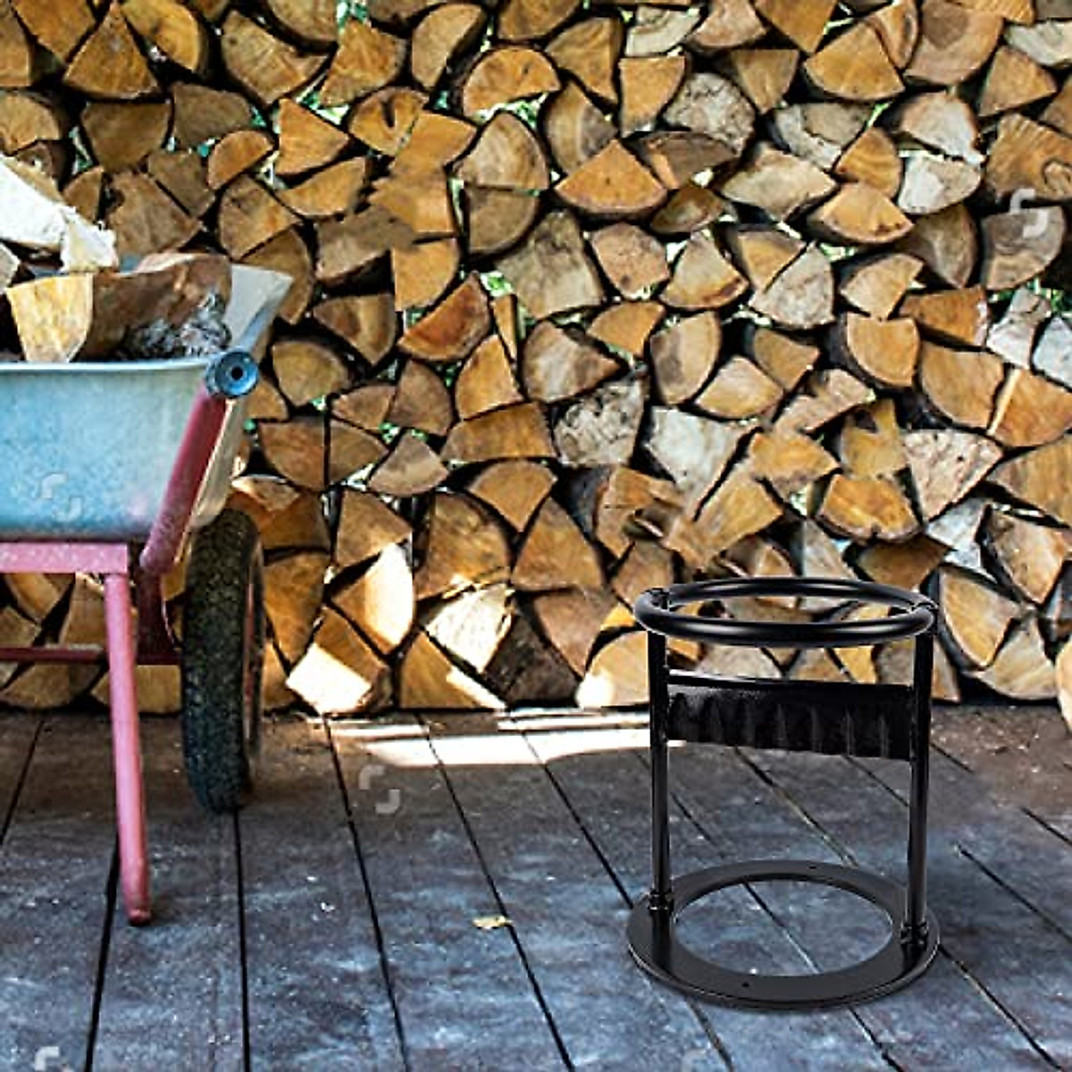 Lulu Home Hand Kindling Splitter, Cast Iron Firewood Splitting Kindling Chopper, Manual Log Wood Cutter on The Ground for Fireplace/Bonfire/Barbecue, 11.8" Dia X 13.7" H