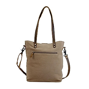 Myra Bag Aesthetic Shoulder Bag Upcycled Cotton & Leather S-2809