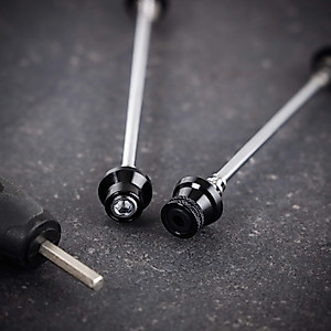 CyclingDeal Bike Bicycle Wheel Hub Non Quick Release Lock Skewers Set 5mm - Prevent Removing Wheels by Hands - for MTB Bikes