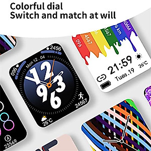 KBTPMTL Smart Watch for Men Women, Fitness Tracker for Android and iOS Phones with Heart Rate Sleep Tracking for Health, IP67 Waterproof Large Screen Smartwatches Monitor Pedometer (Blue)