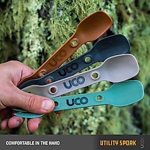 UCO Nylon Utility Spork Camping Spoon-Fork-Knife Utensil, 2 Pack