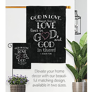Breeze Decor God is Love Garden Flag Religious Bible Verses Bless Faith Thank Hope Pray Christian Religion House Decoration Banner Small Yard Gift Double-Sided, Made in USA