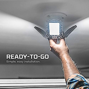 NEBO High Bright Extremely Bright LED Garage Light, Multi-Position Adjustable Panel 6000 Lumen 60W Utility Light for Garage Ceilings, Attics, Workshops White