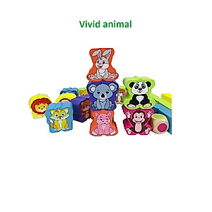 BESTING Balancing Stacking Blocks Animal Parent-Child Children's Educational Balance Wooden Stacking Acrobatic Troupe Interlock Decompression Preschool Toys Balancing Games (HJ002)