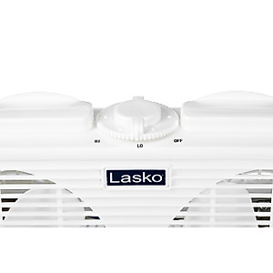 Lasko 2137 Twin Window Fan, 21.8 x 4.5 x 10.5 inches, White