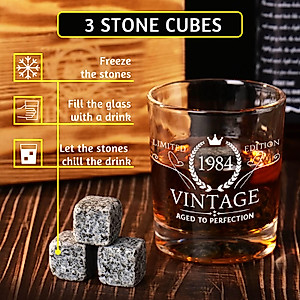 2024 40th Birthday Gifts Men, 1984 Whiskey Glasses, 40th Birthday Gifts, 40 Year Old Gifts For Men, Old Fashioned Glasses, 40 Birthday Gifts For Men, Gifts For 40th, 1984 Gifts For Men, Dad, Husband