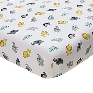 Wendy Bellissimo 4pc Nursery Bedding Baby Crib Bedding Set - Elephant Crib Bedding from The Sawyer Collection in Grey and Turquoise