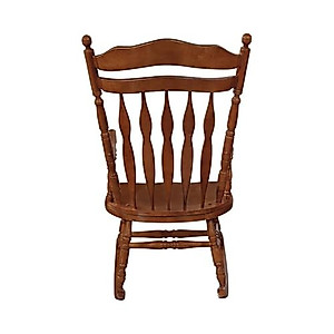 BOWERY HILL Windsor Traditional Rocking Chair in Medium Brown