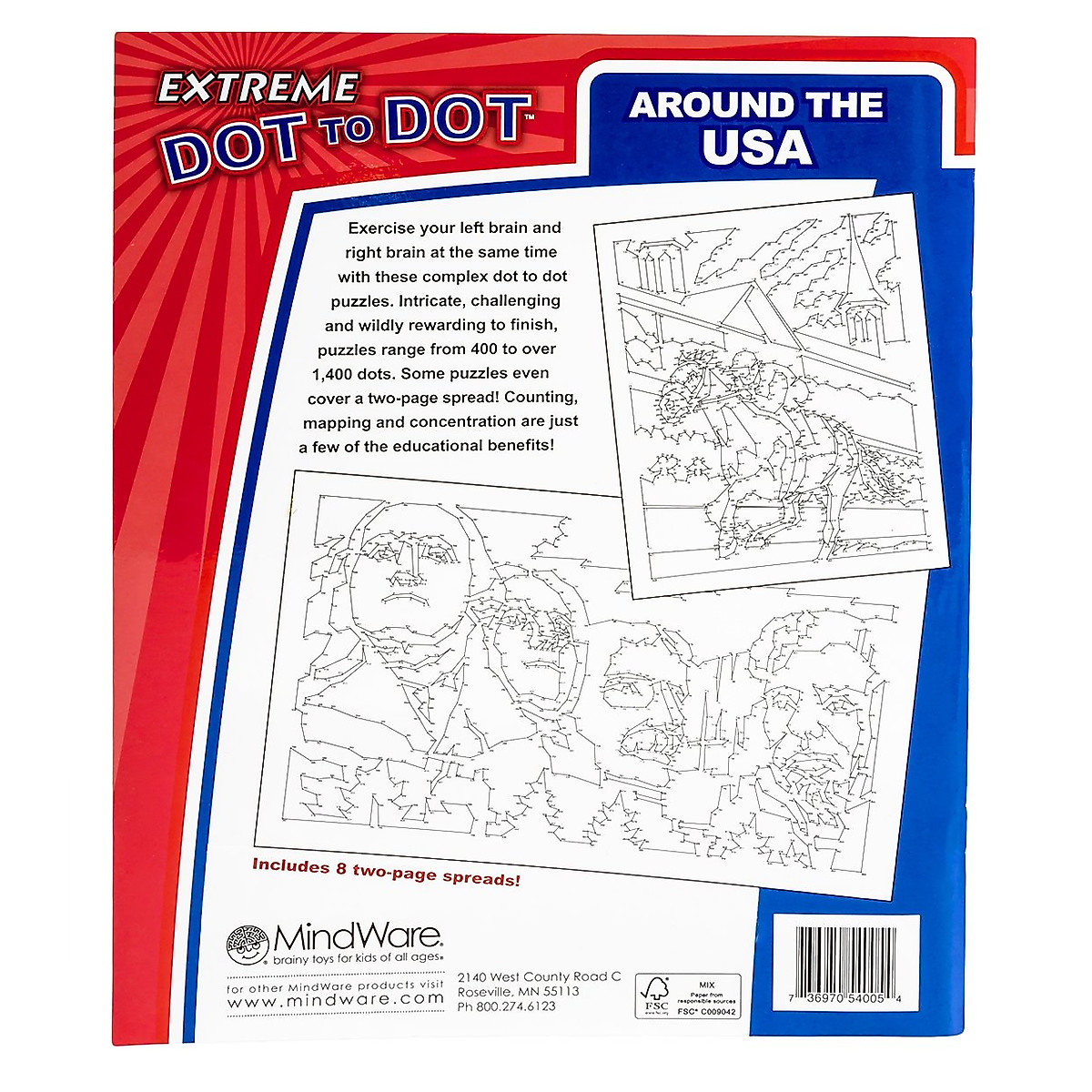 Extreme Dot to Dot Around The USA Puzzle