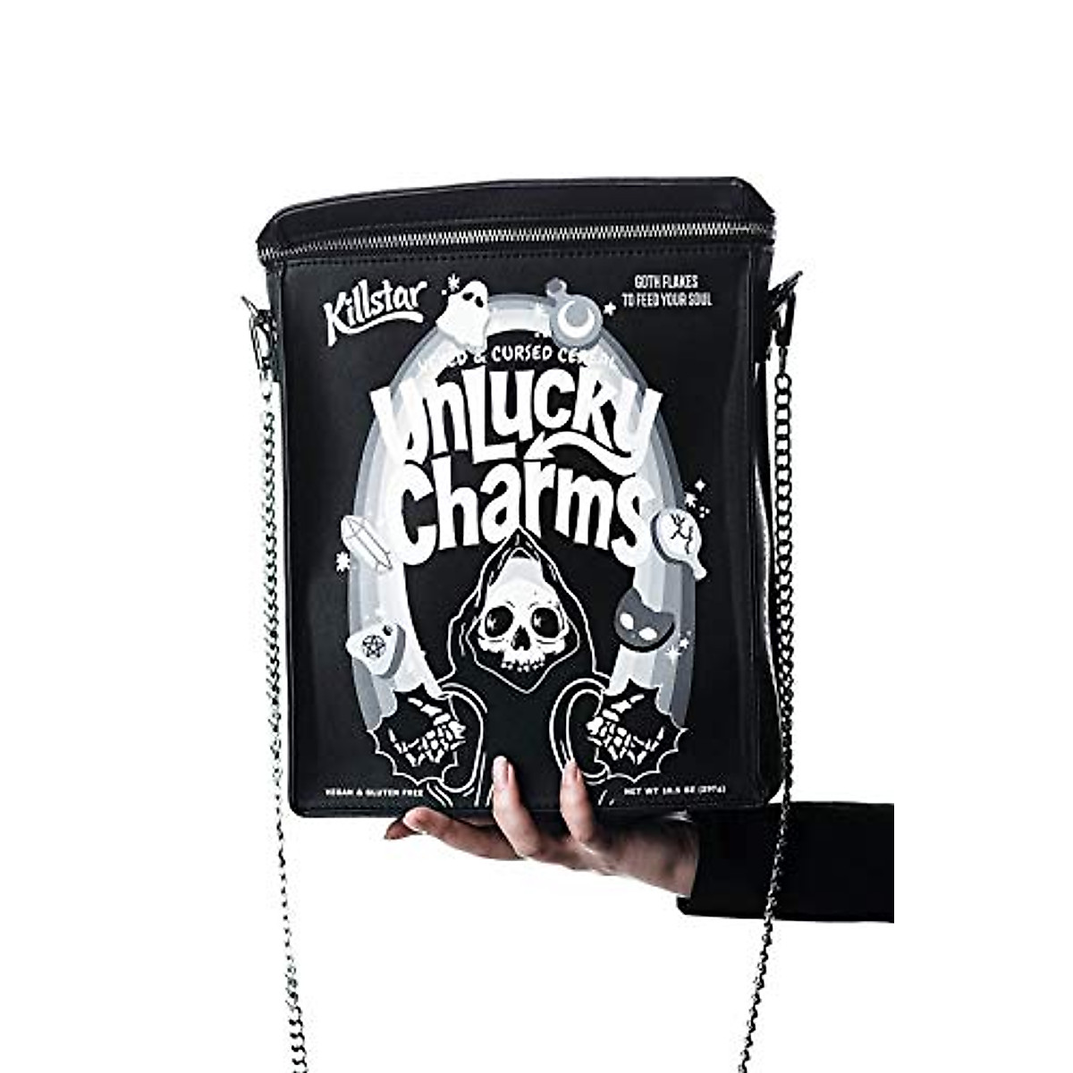 Killstar Unlucky Charms Cereal Grim Reaper Punk Gothic Backpack Purse KSRA001618 Medium