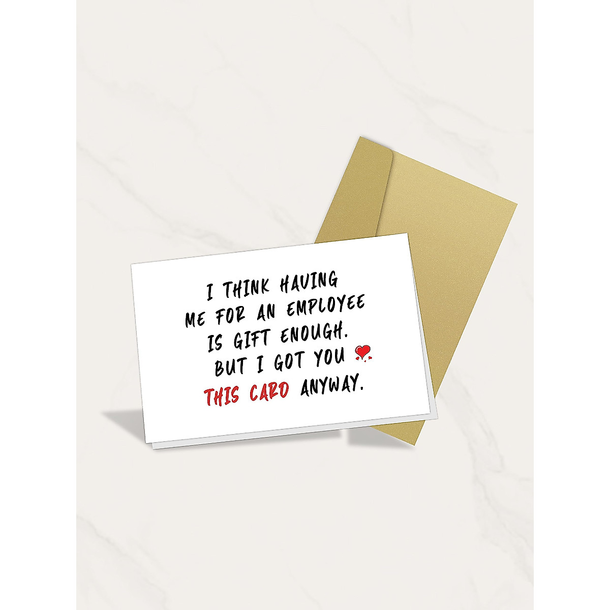 Fumnwoks Boss Day Card for Boss, Boss Birthday Card from Employee, Humorous Boss Day Gifts for Men Women, Happy Boss Day Card for Him Her,