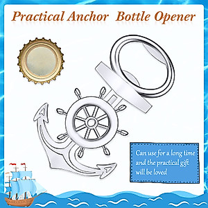 50 Pieces Nautical Anchor Bottle Opener Nautical Baby Shower Favor Wedding Party Present Decor Anchor Nautical Themed Bottle Opener Souvenir for Beach Party Bridal Shower