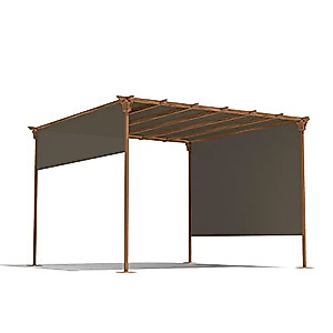 COARBOR 6'x15' Outdoor Shade Fabric Cloth Material Roll for DIY Pergola Cover Carport Patio Deck Backyard Garden Plant Shade Cover Yard Balcony Privacy Shade Screen Brown