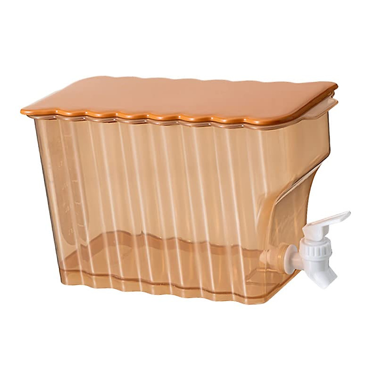 Faucet Cold Water Kettle, High Capacity Cold Water Bucket PP for Office (Orange)