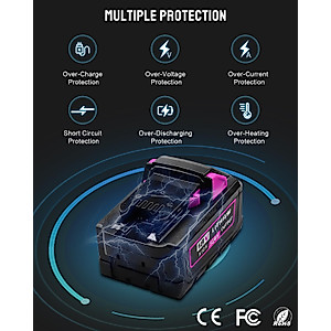 48-11-1812 12.0AH Replacement for Milwaukee 18V Battery Compatible with Milwaukee 18V Battery 12.0Ah High Output Battery 48-11-1850 48-11-1815 48-11-1860 48-11-1890 48-11-2230 48-11-2830(Red)