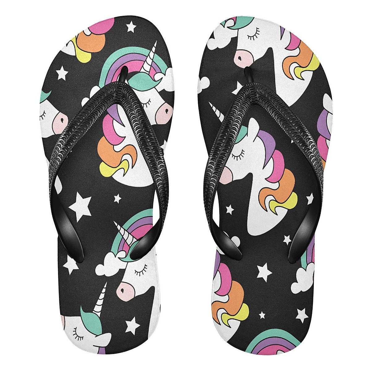 Blueangle Unicorn Print Flip Flop Sandal Men's and Women's Summer Sandal | Beach & Water Shoes