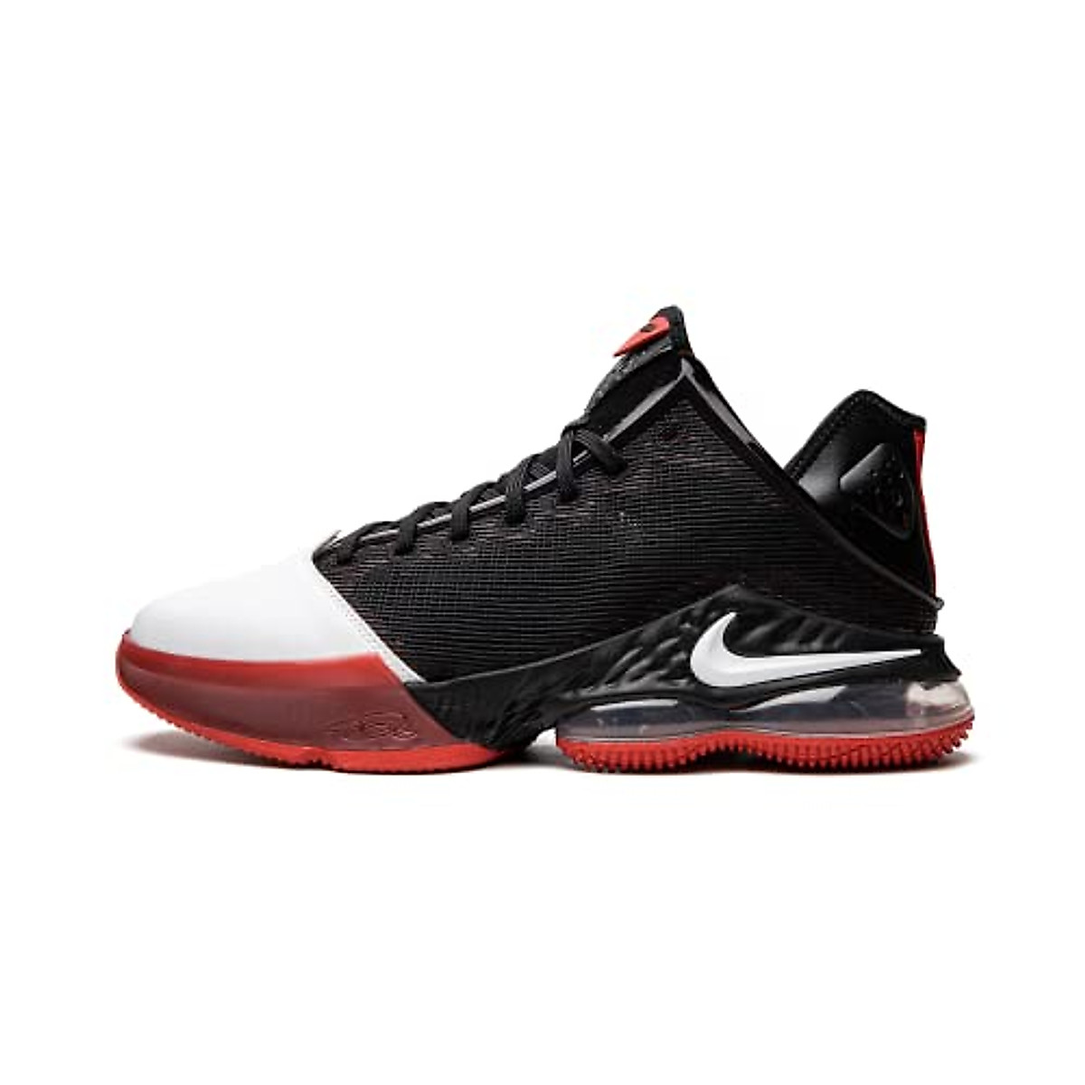Nike mens Lebron 19 Low Basketball Shoes, Black/University Red/White, 9.5