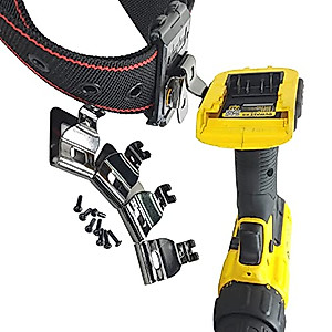 Drill Clip Hooks, Belt Clip, Belt Clip Hooks, Drill Holster for Belt, Drill Holder for Impact Driver, Tape Measuring Holder. (Pack 6, with 1 Drill Holster)