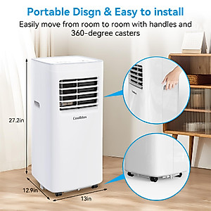 Coolblus A019K A019K-05KR Air Conditioner, 8500BTU, White