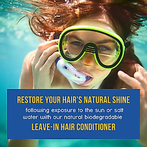 Leave-In Hair Conditioner Detangles & Replenish Hair Moisture Natural Reef Safe Formula - Sulfate and Paraben Free with UV Protection by Stream2Sea