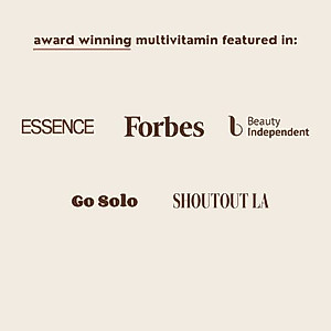 Mela Daily Essentials Multivitamin for Melanated Women - High-Dose Vitamin D3 and B12, Probiotics, Lion's Mane, Ceylon Cinnamon - Vegan, Gluten Free, Non-GMO, 30 Day Supply (60 Capsules)