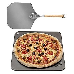Pizza Steel PRO by Hans Grill | XL (1/4" Thick) Square Conductive Metal Baking Sheet for Cooking Pizzas in Oven and BBQ | Bake and Grill Bread and Calzone