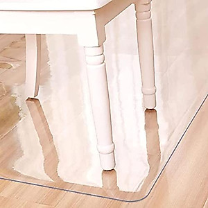 Clear PVC Desk Chair Mat 1.5mm plastic carpet protector roll Hallway Area Rug, Floor Protector Mat PVC Non-Slip Protector Mat, Area Rug Large Clear Vinyl Runner Rug chair mat for carpet floors,85-165c