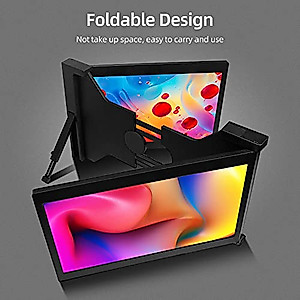 BUZHI 15 inch Portable Triple-Screen Monitor Laptop Expansion Screen 1920 * 1080 Resolution Easy Installation for 15-17 inch Laptop,Monitor