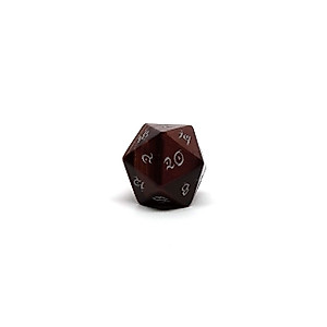 Single D20 Stone Dice Semi Precious Stone Dice with Elvenkind Font (Lapis Lazuli - Gold)