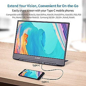 G-STORY 15.6 Inch Portable Touchscreen Monitor Ultrathin FHD 1080P IPS Portable Gaming Monitor for Laptop PC Mac Phone PS4 PS5 XB Series Direct-Connected HDR FreeSync USB C VESA Mount