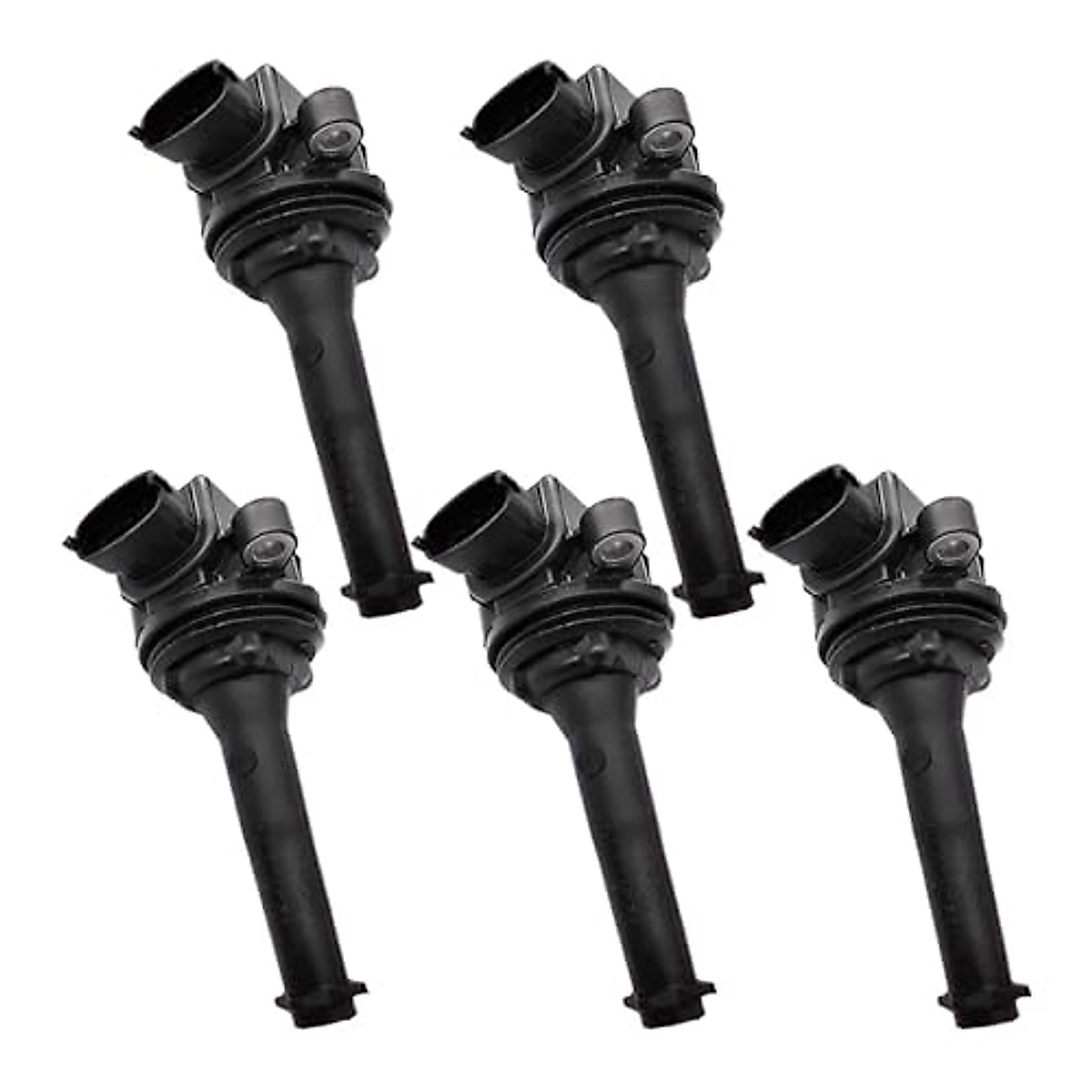 5 PCS Ignition Coil Fit 30713416 9125601 Black Compatible For Volvo C70 S60 S70 S80 V70 XC70 XC90 2.0 2.3 2.4 2.5 T5