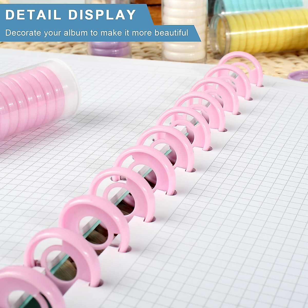 BOPOVA 6 Stylus 2-in-1 Ballpoint Pen and 6 Plastic Book Binding Trays, Stylus, Pen with Stylus, Compatible with Tablet and Smartphone,Click Pens， Ink Pen