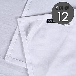 Cote De Amor 12 Pack White 20x28 Flour Sack Dish Towels White, Cotton Kitchen Napkins, Flour Sack Tea Towels, Multi Purpose