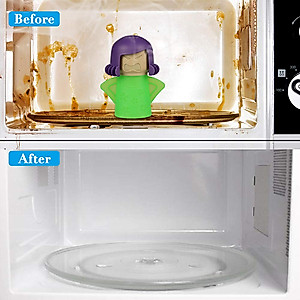 TOPIST Angry Mama Microwave Cleaner Angry Mom Microwave Oven Steam Cleaner and Disinfects With Vinegar and Water for Kitchens, Steamer Cleaning Equipment Easily Cleans the Crud in Minutes (Green)