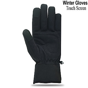 Cycling Gloves 100% Waterproof Touch Screen Unisex Gloves | Fleece Gloves for Men Women | Full Finger Gloves | Touch Screen Gloves with Hipora Ideal for Cycling Running Driving Hiking (Black-XS)