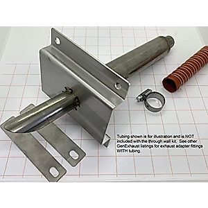 GenExhaust Universal Generator Exhaust System Double Layer Wall Attachment for 1" ID Silicone/Soft tubing