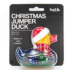 Christmas Jumper (Bad Holiday Sweater) by Bud Duck | Bath Toy, Collectable, Elegant Packaging | Child Safe