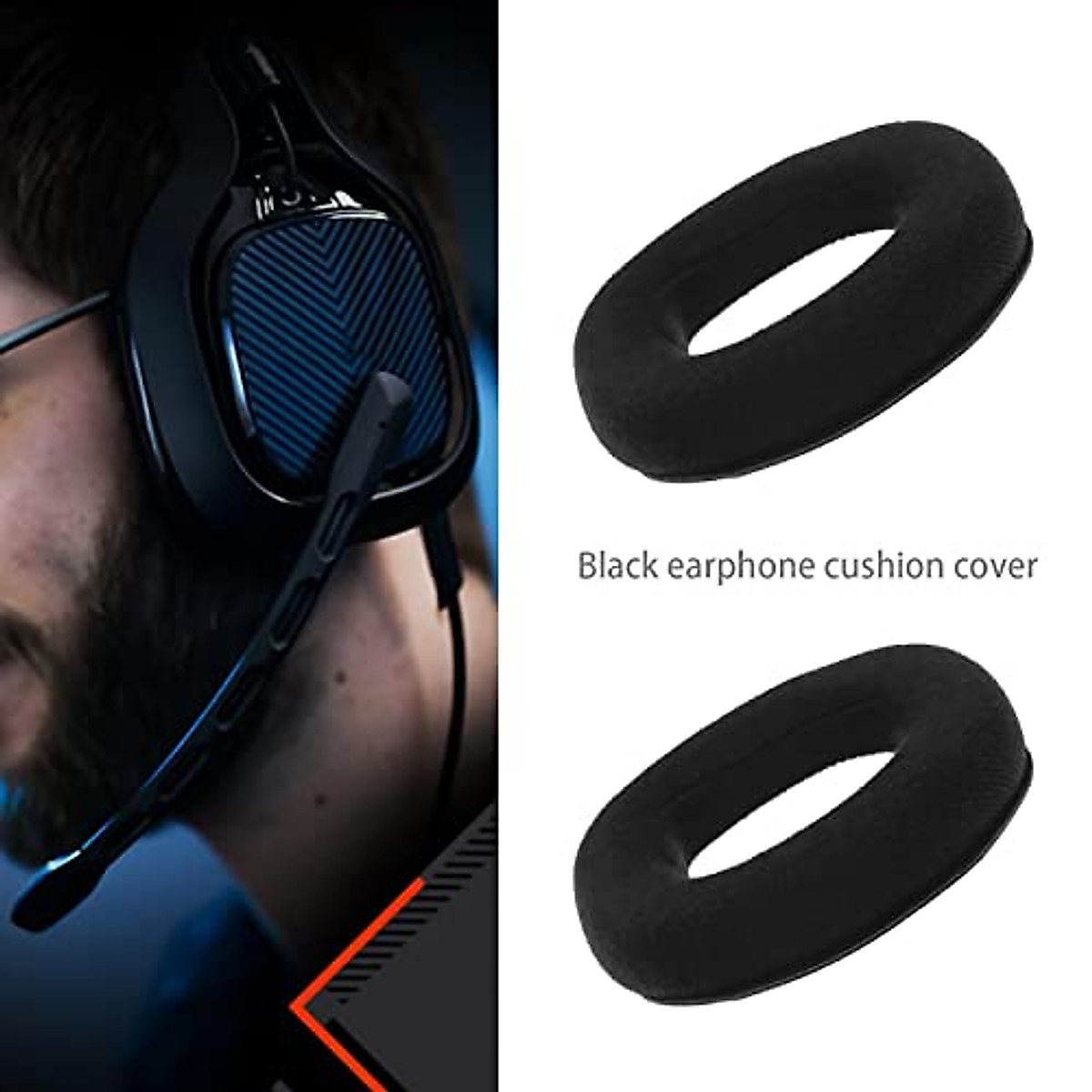 Pair of Replacement Soft Velour Headphones Earpads Foam Ear Pads Cover Cushions Compatible with Astro A40 TR A50 Headset Ear Cushion Repair Parts