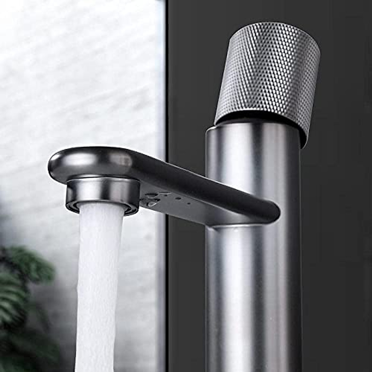 Bathroom Faucets Bathroom Sink Faucet Bathroom Vanity Faucet Brass Sink Faucet Hot and Cold Single Handle Countertop Mounted Toilet Unique Design Faucet (Color : Matte Gun Grey T)