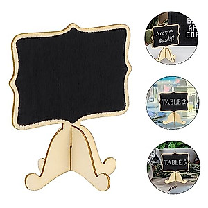 GRIRIW 20pcs Small Wooden Blackboard Desktop Office Decorations