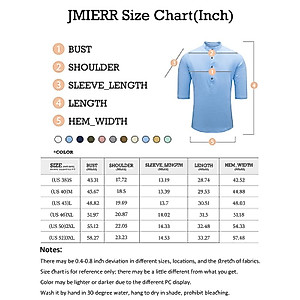 JMIERR Mens Casual Cotton Linen Texture Henley Shirt Short Sleeve Button Down Shirt Summer Beach Tropical Cruise Shirts US 40(M) Sky Blue