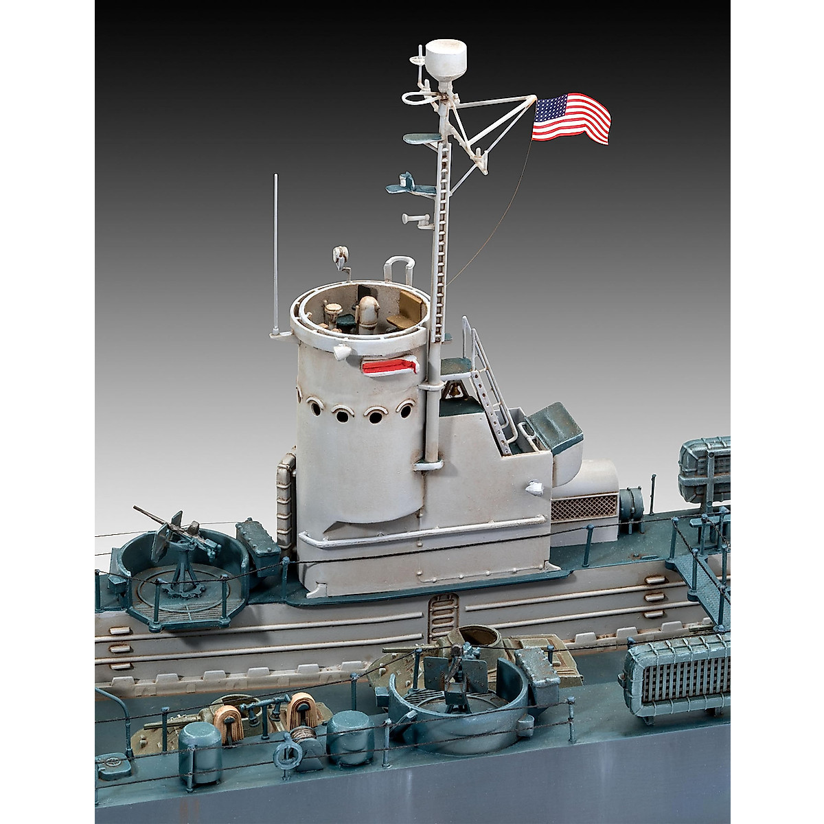 Revell RV05169 05169 US Navy Landing Ship Medium (Bofors 40mm) Plastic Model kit 1:144 Scale, Unpainted