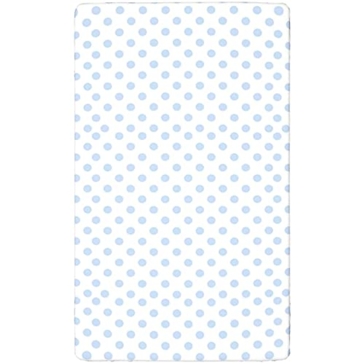 Polka Dots Themed Fitted Crib Sheet,Standard Crib Mattress Fitted Sheet Toddler Bed Mattress Sheets-Baby Crib Sheets for Girl or Boy,28“ x52“,Pale Blue and White